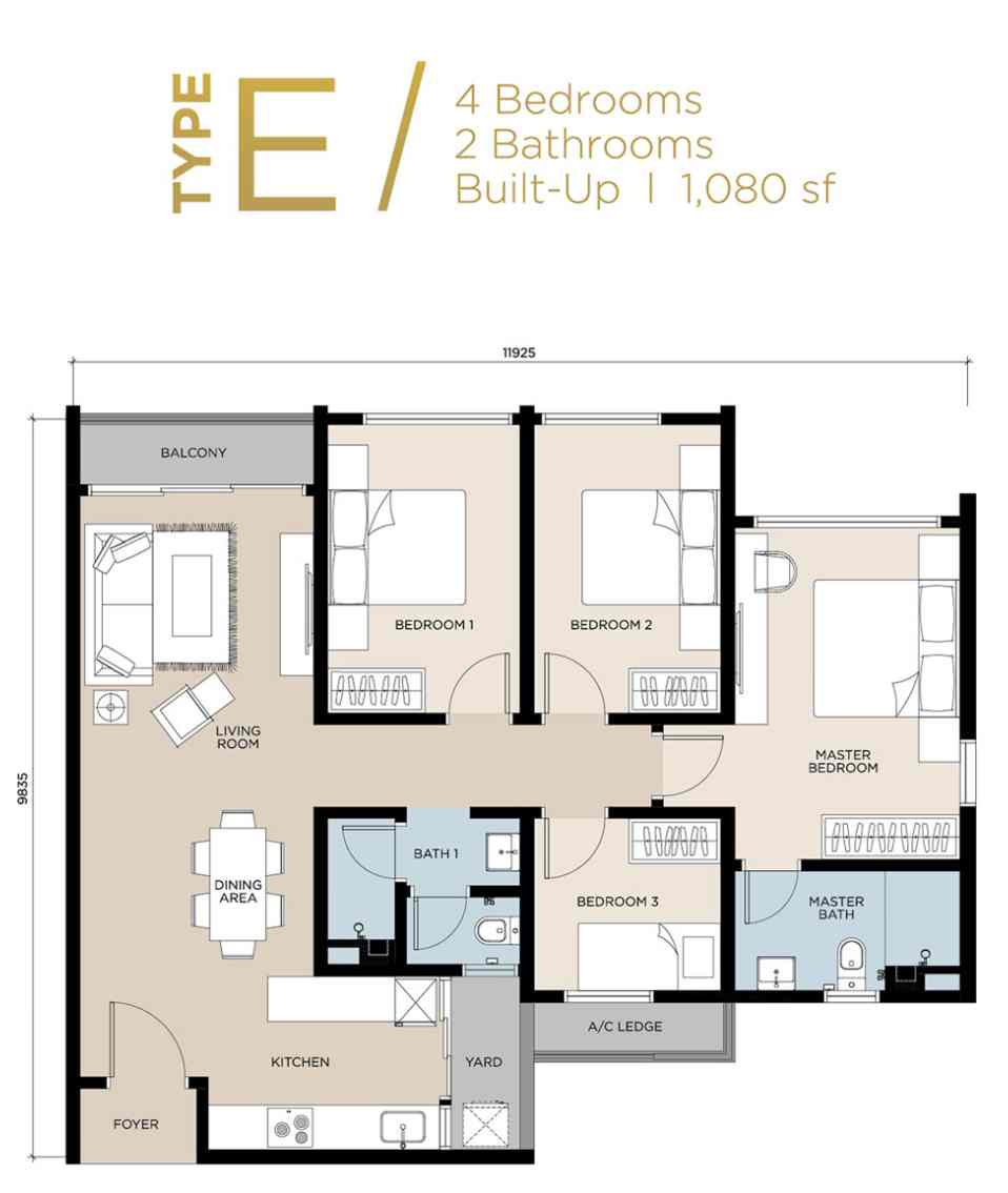 Skyline-KL-Floor-Plan-Type-E | New Development | KL | Selangor