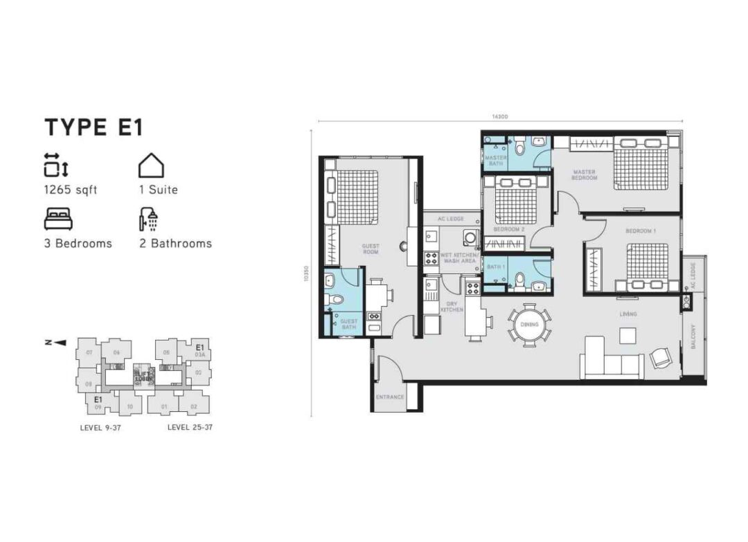 Berlian-2-Floor-Plan-Type-E1 | New Development | KL | Selangor