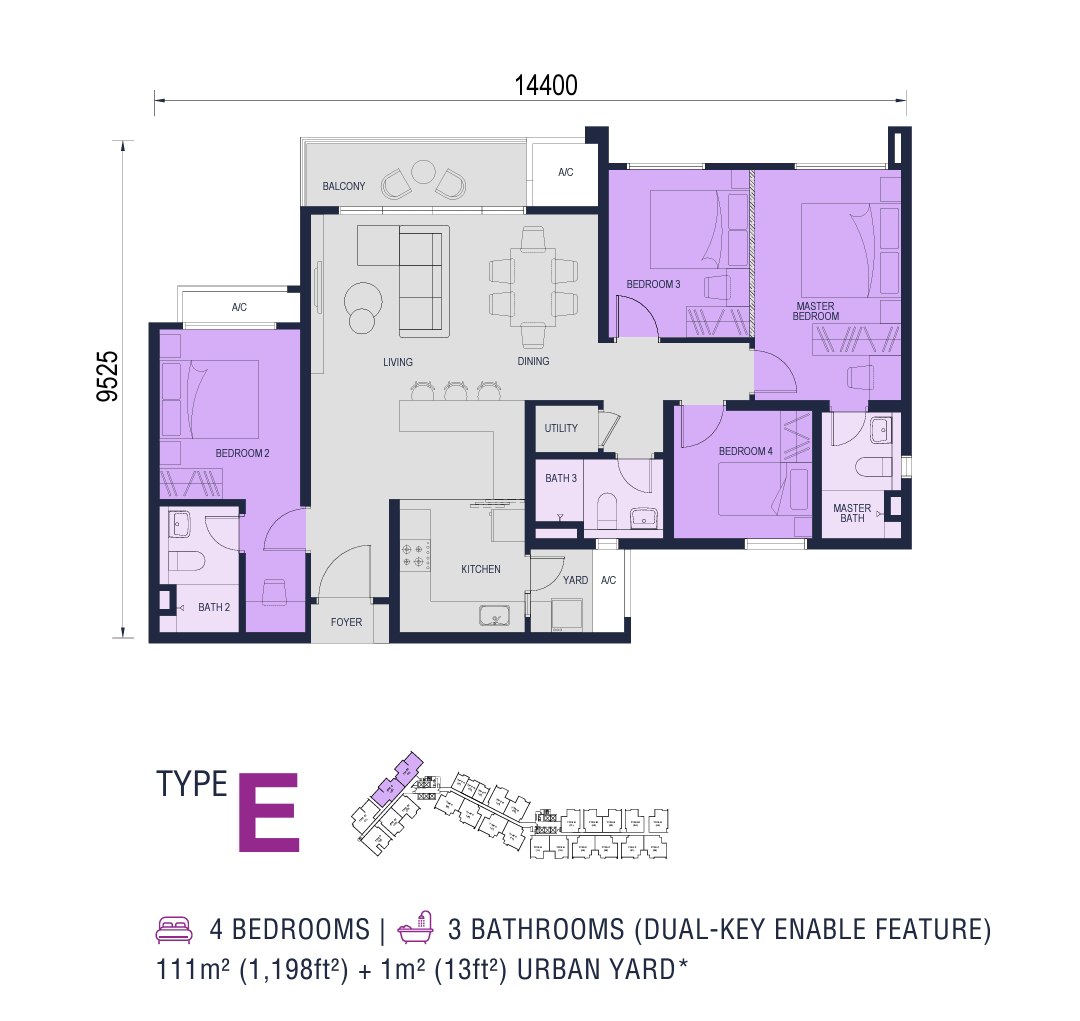 Residensi-Zig-Floor-Plan-Type-E | New Property Projects in Kuala Lumpur and Petaling Jaya
