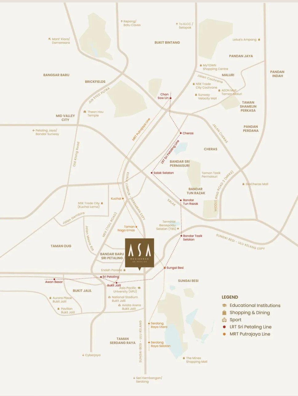 ASA-Residence-Location-Map | New Property Projects in KL and PJ