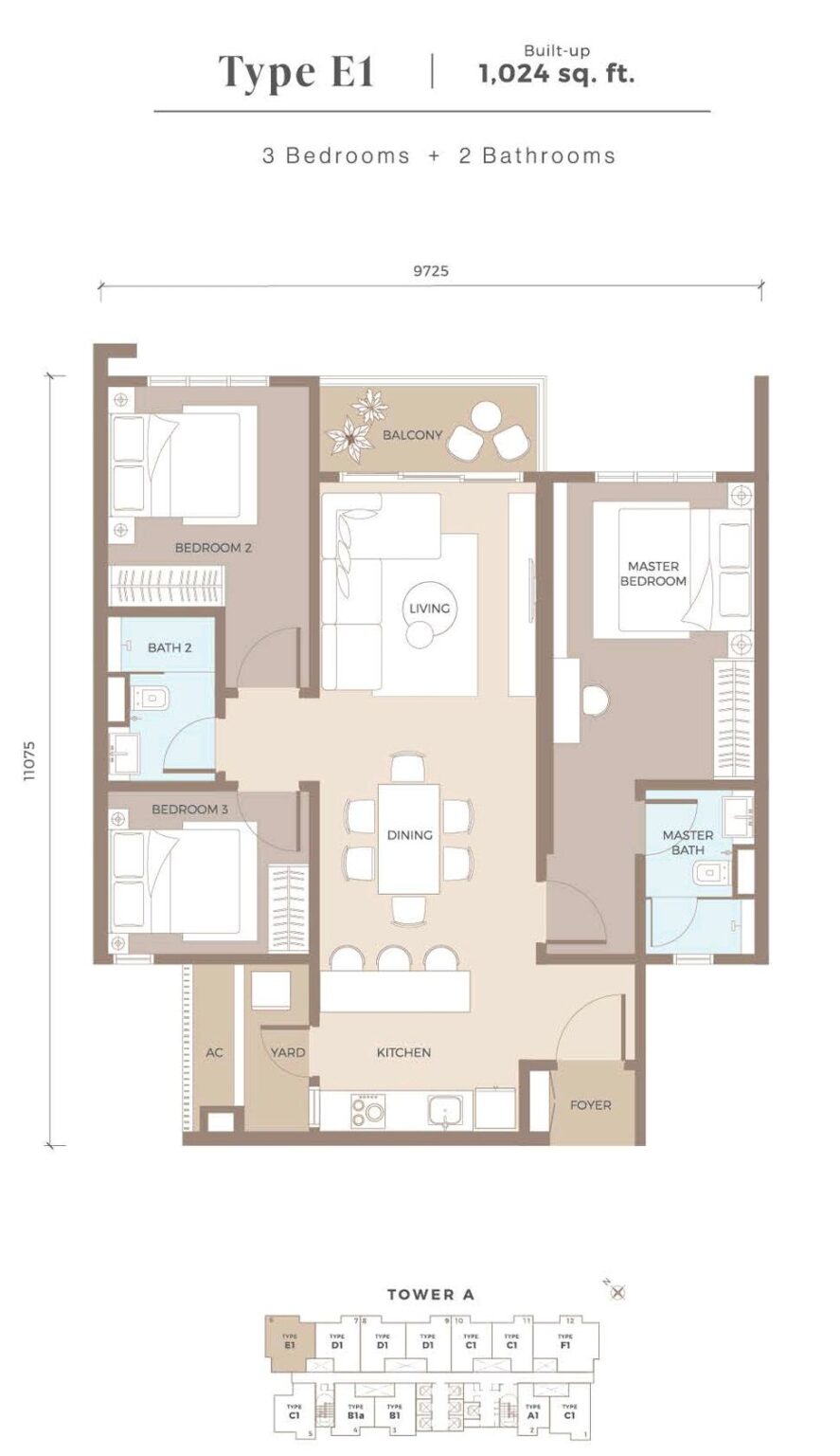 Amaya-Residences-Floor-Plan-Type-E | New Property Projects in KL and PJ
