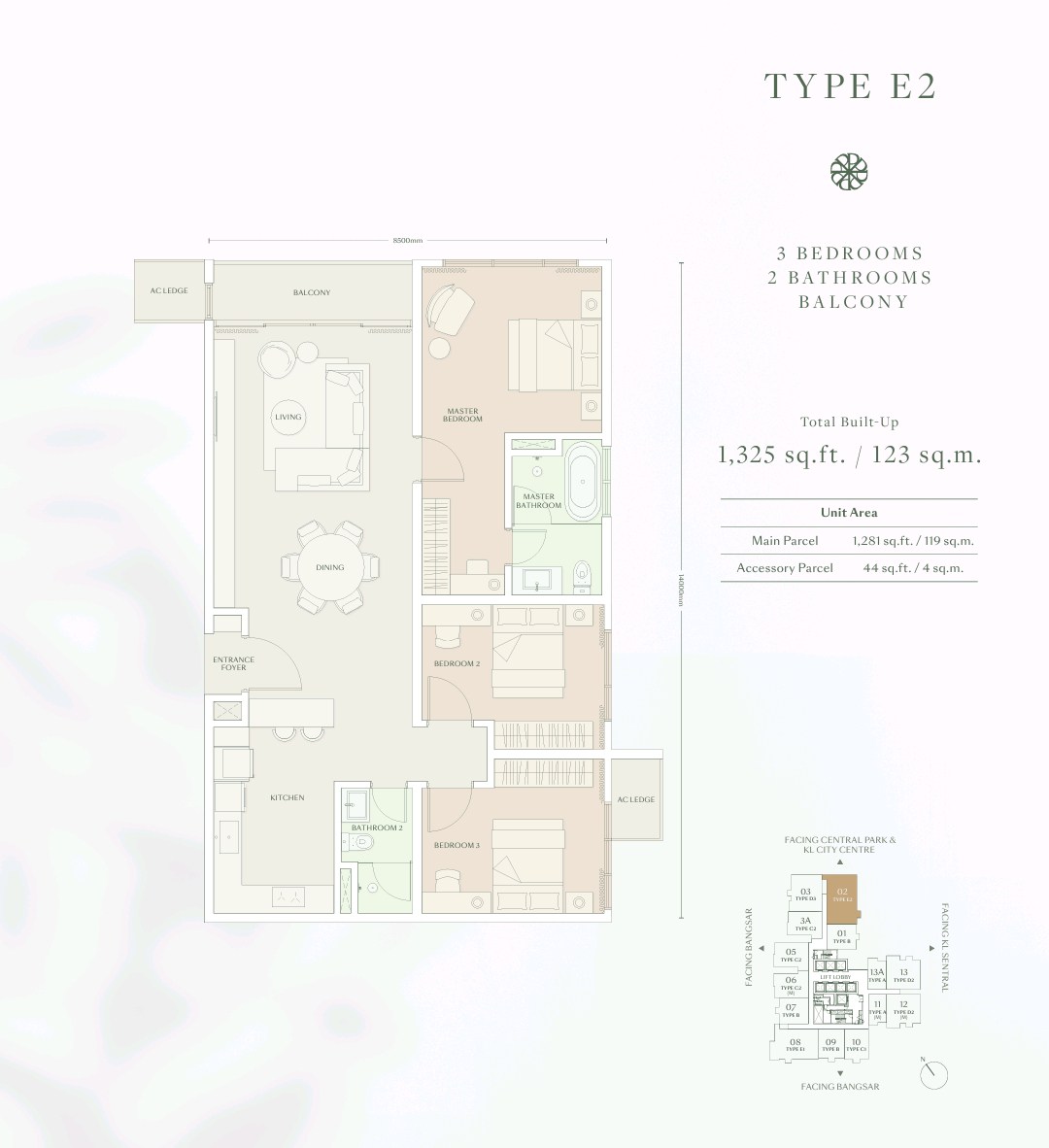 Parkside-Residences-Unit Layout-Type-E2 | New Property Projects in Kuala Lumpur and Petaling Jaya